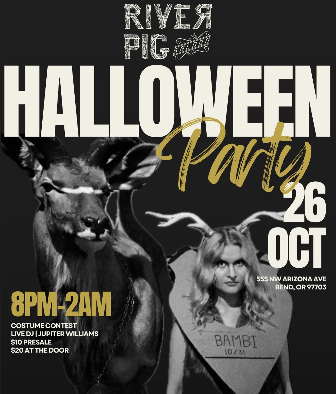 River Pig Bend Halloween Party Tickets | River Pig Saloon Bend | Bend ...