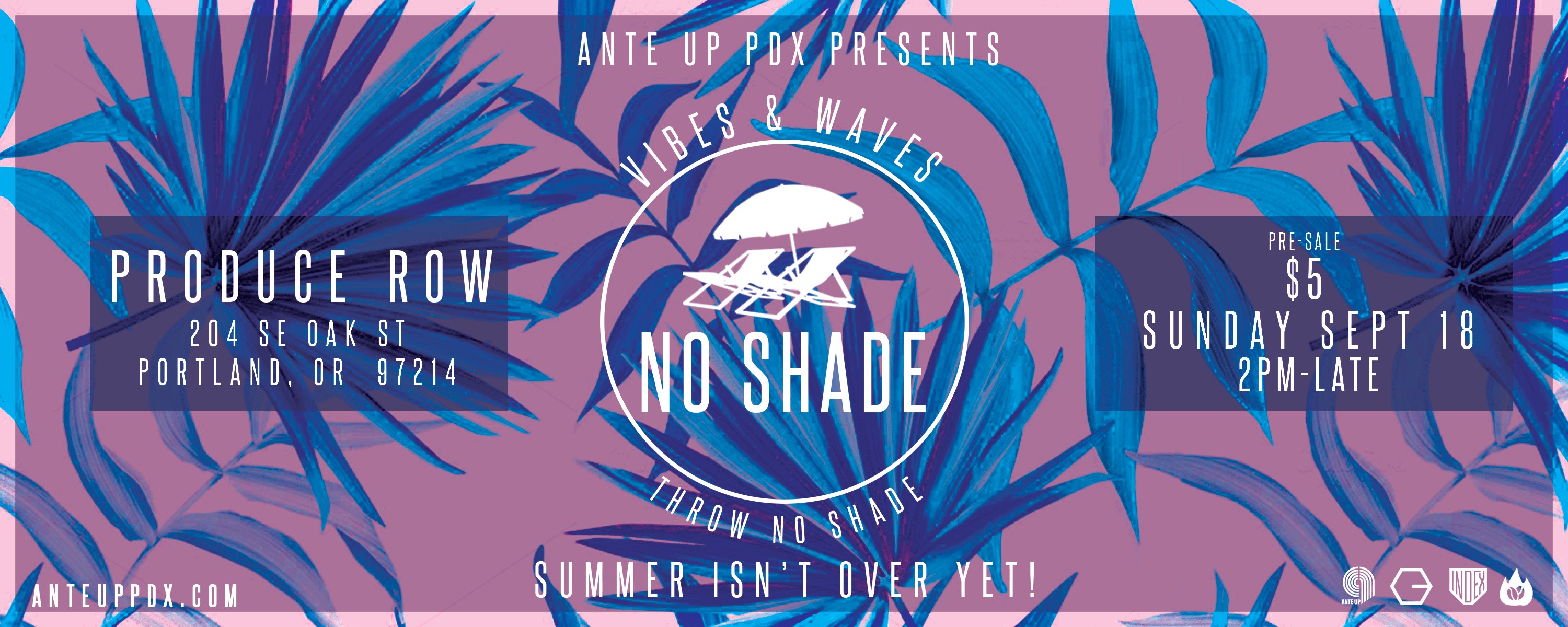 No Shade: A Day Party Tickets | Produce Row | Portland, OR | Sun, Sep ...