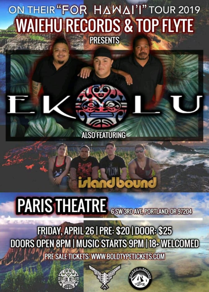 Ekolu "For Hawai'i" Tour 2019 Tickets | Paris Theatre | Portland, OR ...